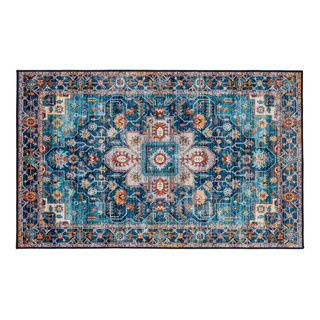 Sultan Homefires Accent Area Rug Oriental Bohemian Style Washable Rug ...