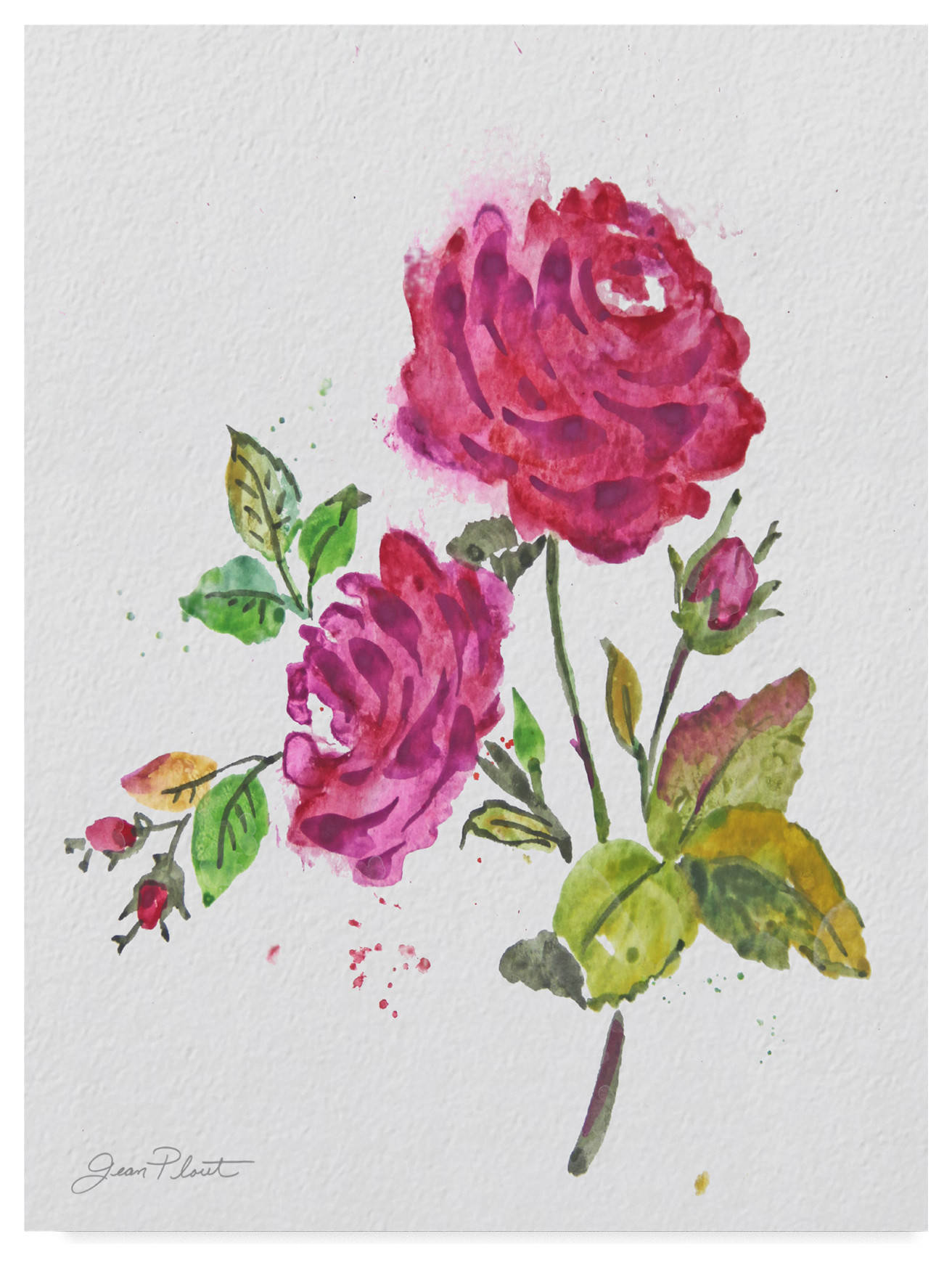 Jean Plout 'Watercolor Flowers 7' Canvas Art, 18"x24" - Contemporary ...