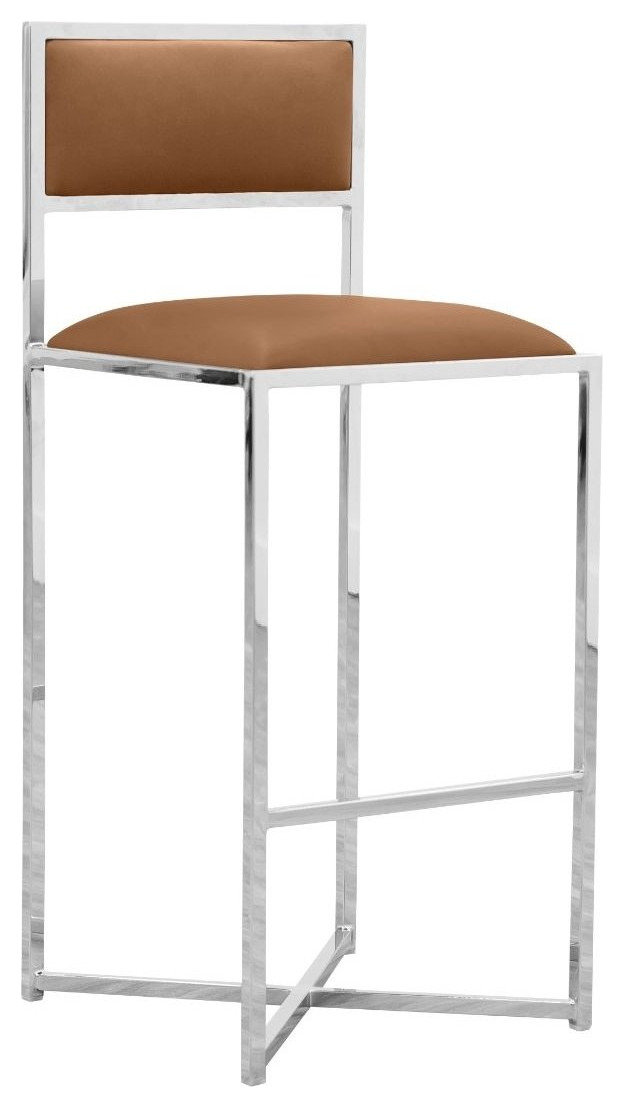 Modus Amalfi 2 X-Base Bar Stool in Cognac - Contemporary - Bar Stools ...