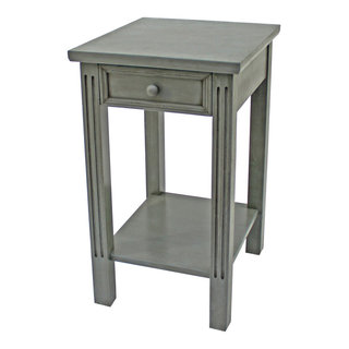 Benzara Transitional Wooden End Table with 1 Drawer and 1 Bottom Shelf ...