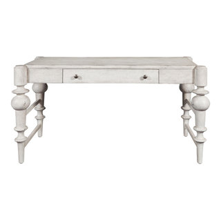 Farmhouse Writing Desk With Storage Drawer - French Country - Desks And ...
