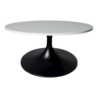 Verve Coffee Table Black base with 27 round Light Natural MDF top ...
