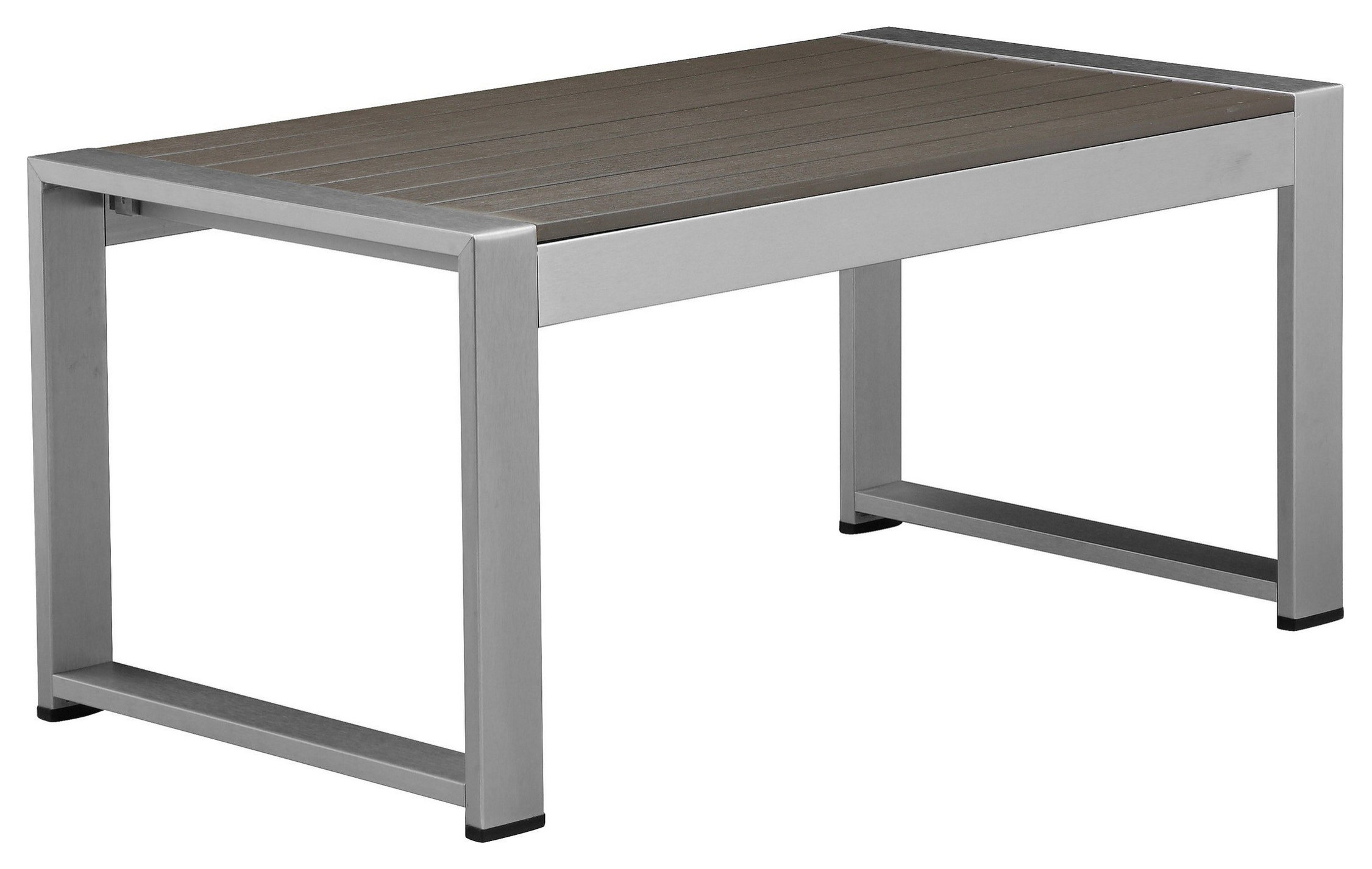 Benzara BM287844 Kili 35" Coffee Table, Surface, White Gray Aluminum ...