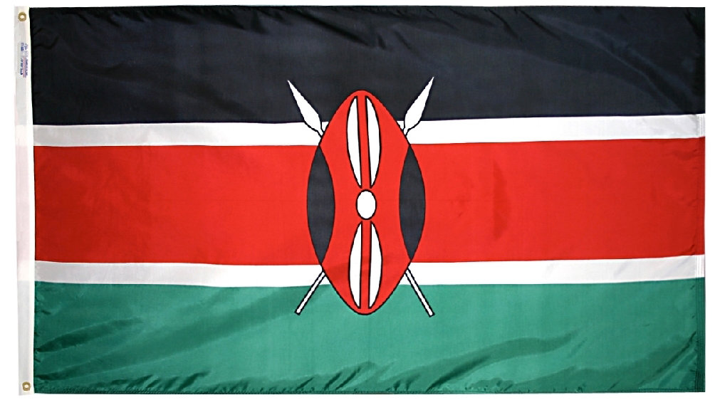 Kenya, 5'x8' Nylon Flag - Traditional - Flags And Flagpoles - by ...