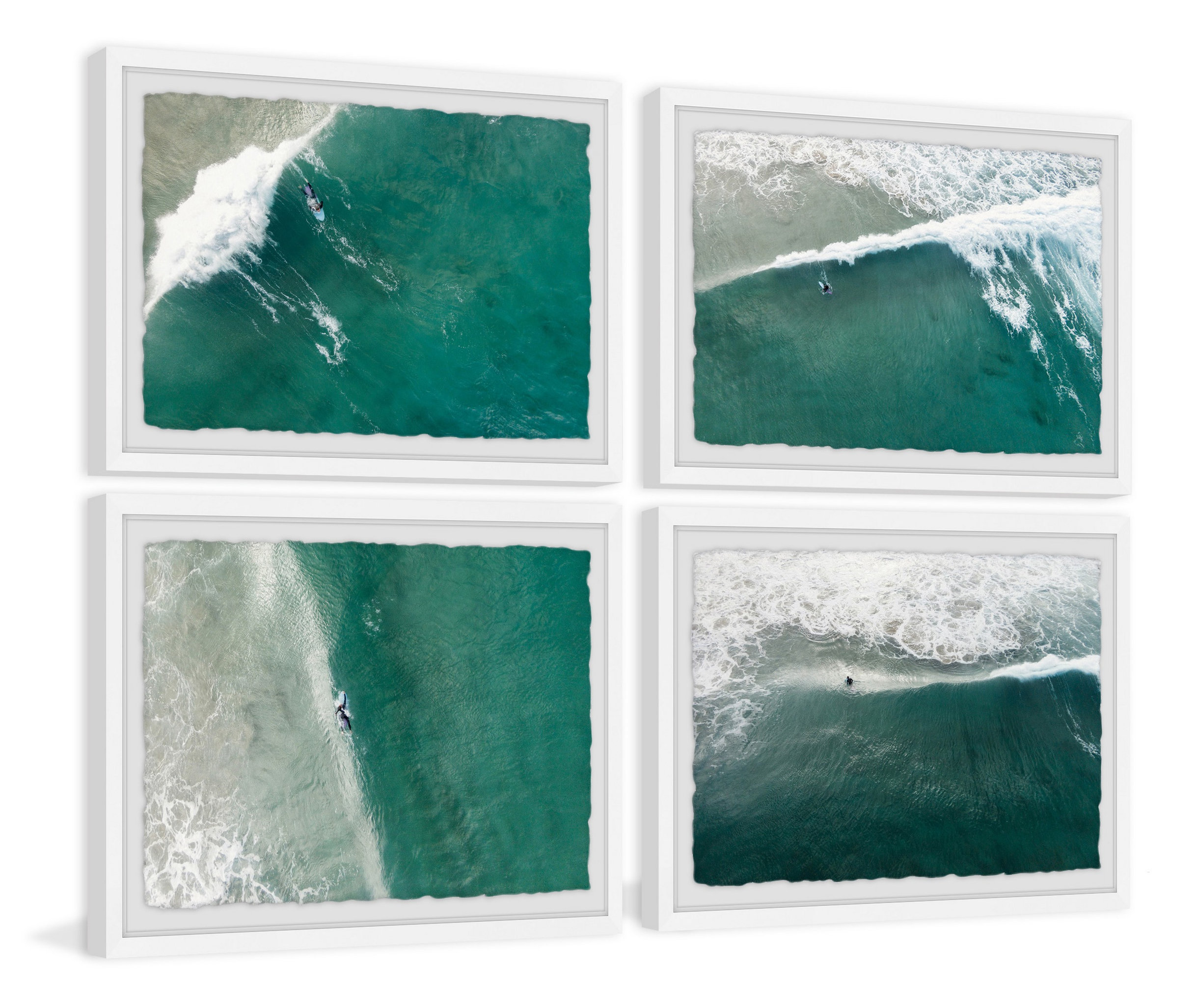 The Surf II Quadriptych, 72"x48" - Beach Style - Prints And Posters - by Marmont Hill | Houzz