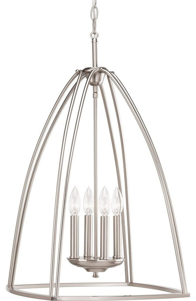 Progress Lighting Tally 4-Light, Foyer, Brushed Nickel - Transitional ...