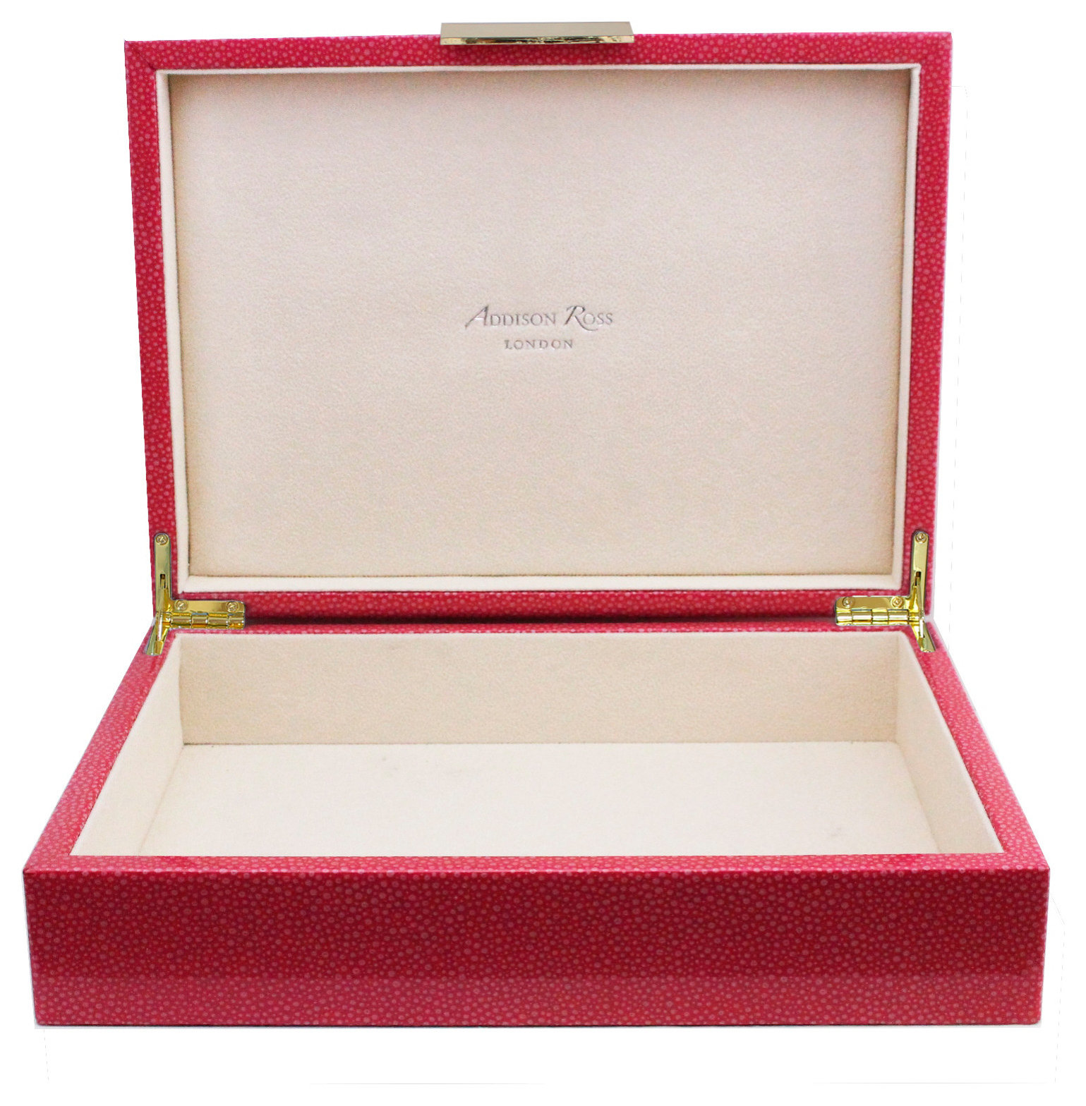 Addison Ross Large Pink Shagreen Lacquer Box With Gold - Contemporary ...