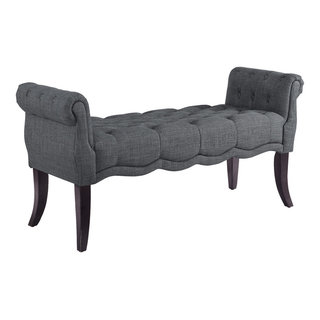 Madison Roll Arm Bench - Transitional - Upholstered Benches - by ...