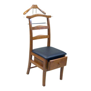 Manchester Chair Valet, Light Walnut Finish - Traditional - Clothing ...