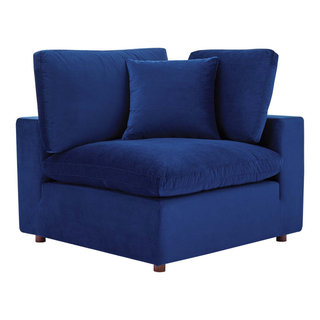 Commix Down Filled Overstuffed Performance Velvet Corner Chair ...