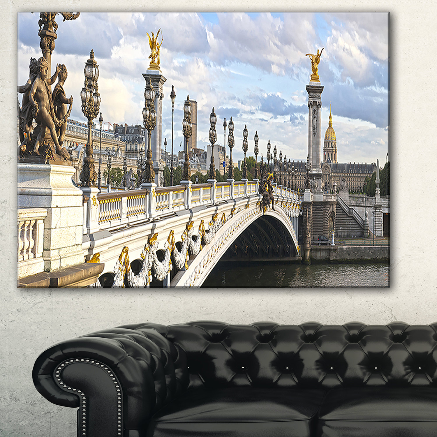 "Alexandre III Bridge" Panoramic View Canvas Photo Print, 40"x30 ...