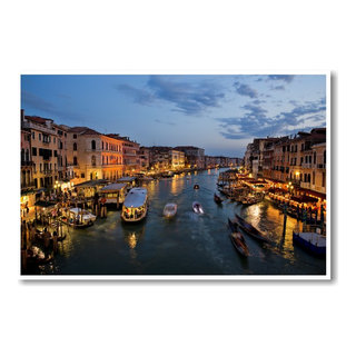 Venice Italy, Grand Canal from Rialto Bridge, World Travel Poster ...