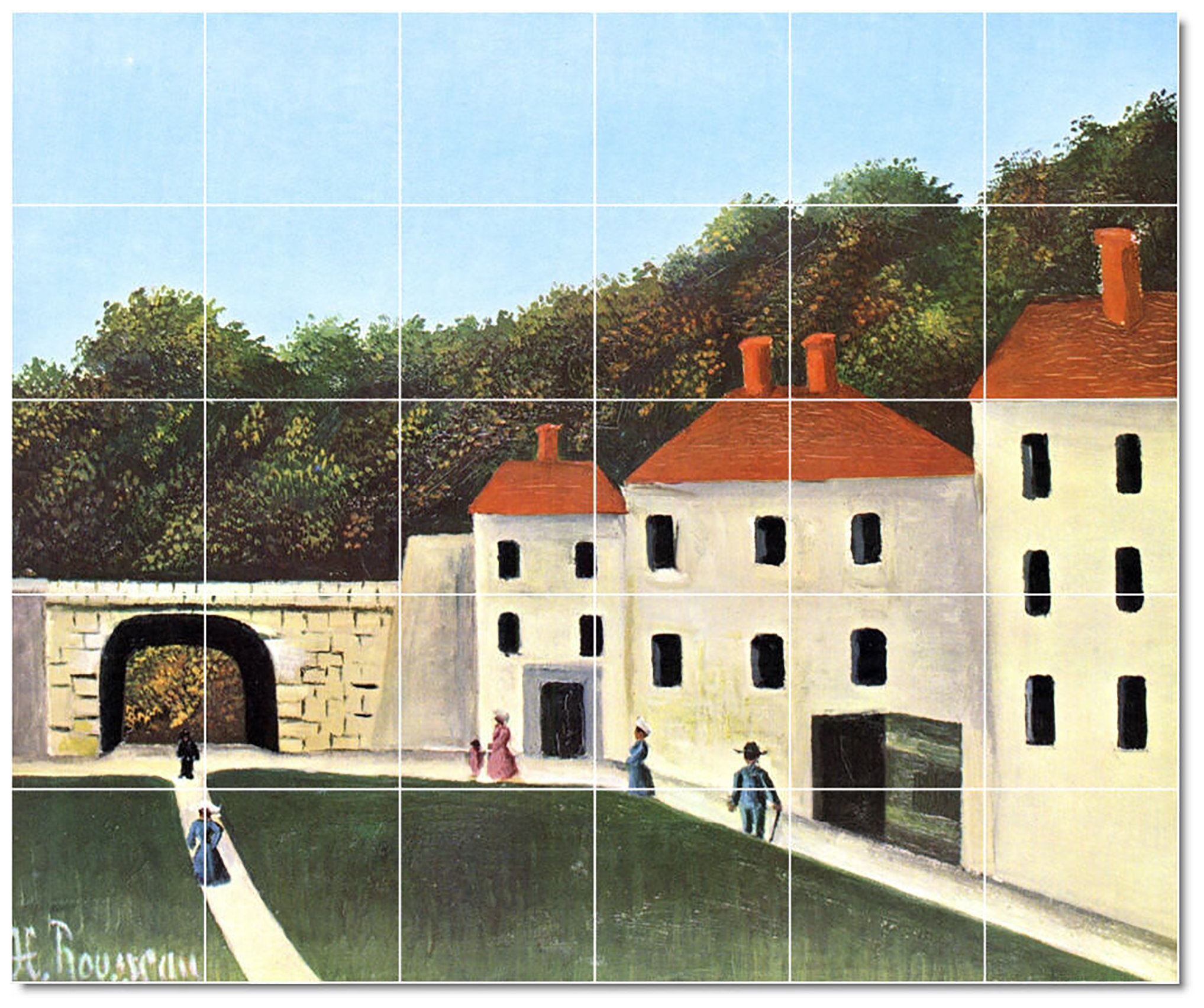 Jean-Jacques Rousseau Poster Art Painting Ceramic Tile Mural #87, 36 ...