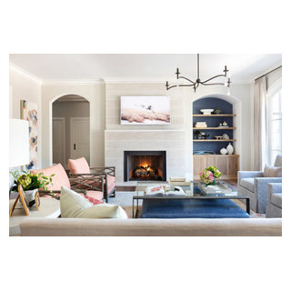 The Woodlands Whole Home Remodel - Transitional - Living Room - Houston ...
