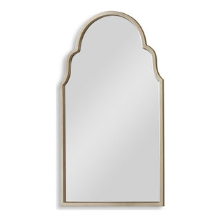 41" Warm Silver Arched Mirror - Mediterranean - Wall Mirrors - by ...