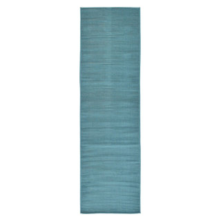 Solid/Striped Wingate Lagoon Area Rug, 2'9"x9'10" Runner - Contemporary - Hall And Stair Runners ...