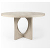 Light Natural Wood Round Geometric Dining Table - Transitional - Dining Tables - by HomeRoots ...