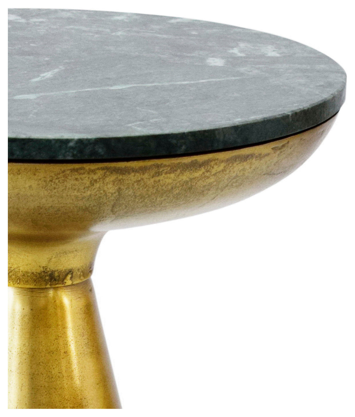 Art Deco Font Side Table Green Marble - Green - Contemporary - Side ...