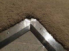 Sharp edges on metal transition strips