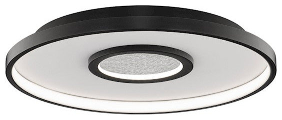dweLED Pinpoint 16" LED Modern Flush Mount 3000K, Black, FM-37416-30-BK ...