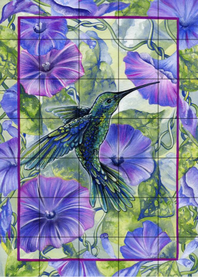 Tile Mural Kitchen Backsplash Morning Glory-DF by Denise Freeman, 21.25 ...