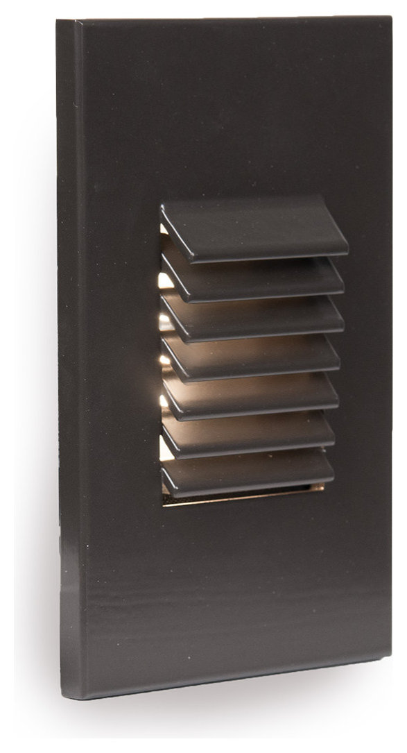 LED Vertical Louvered Step and Wall Light, Bronze - Transitional - Path ...