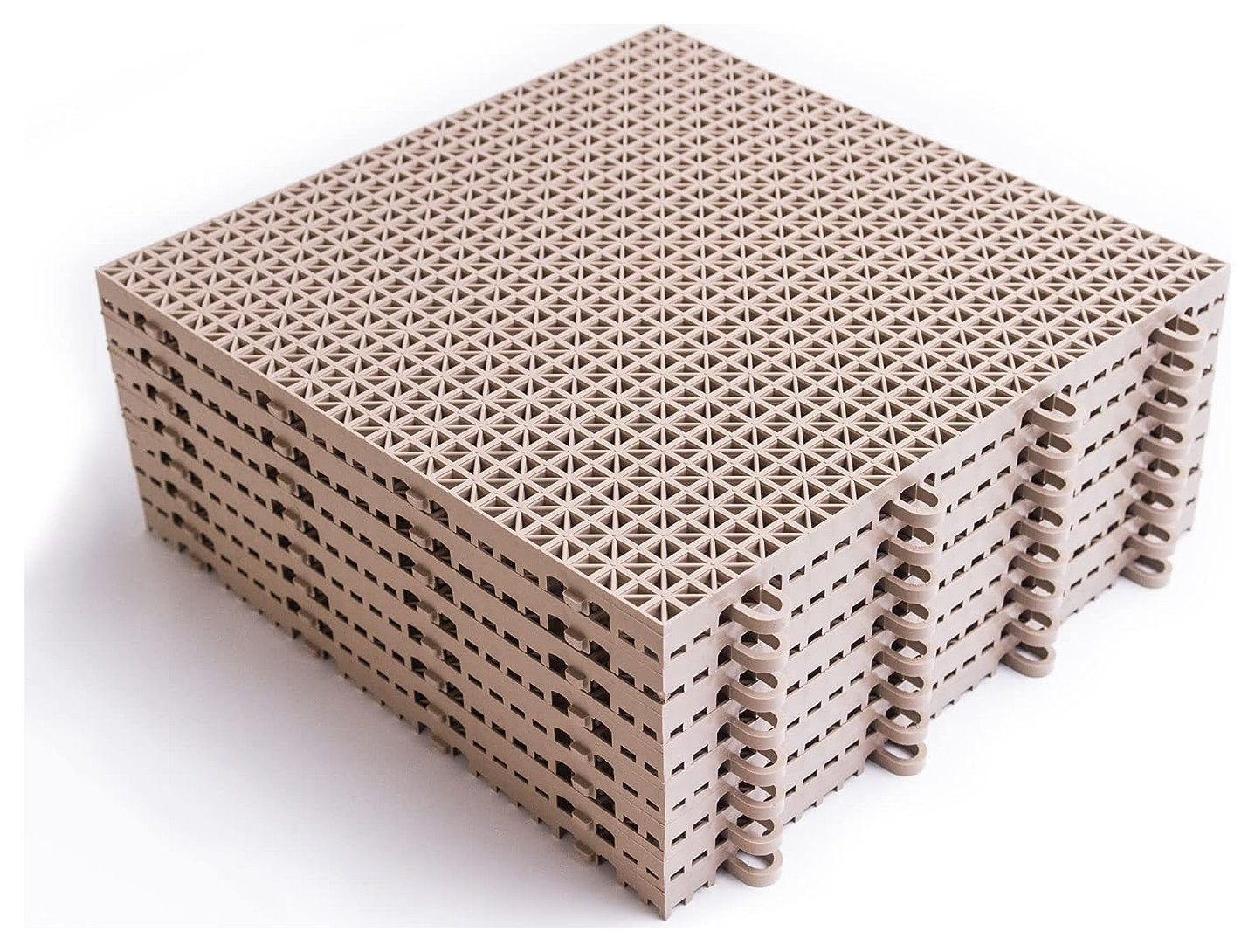 DT40BEIG DuraGrid Outdoor Modular Interlocking Multi-Use Plastic Deck ...