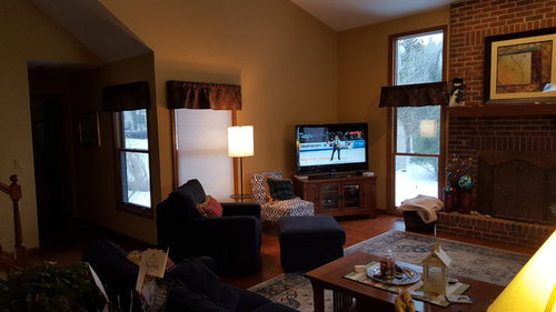 Window treatments for uneven window heights?