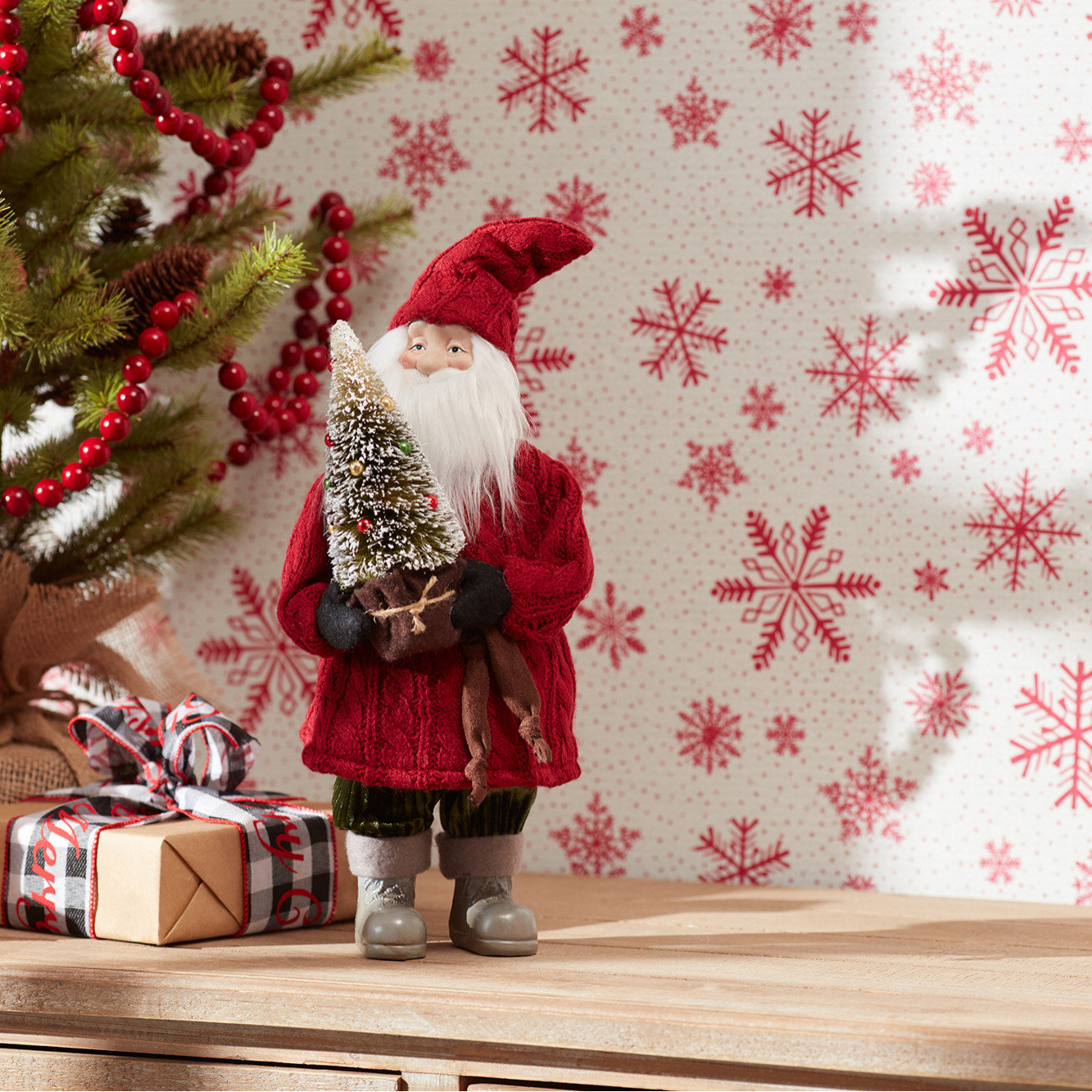 Standing Santa Decor 15"H - Traditional - Holiday Accents And Figurines ...