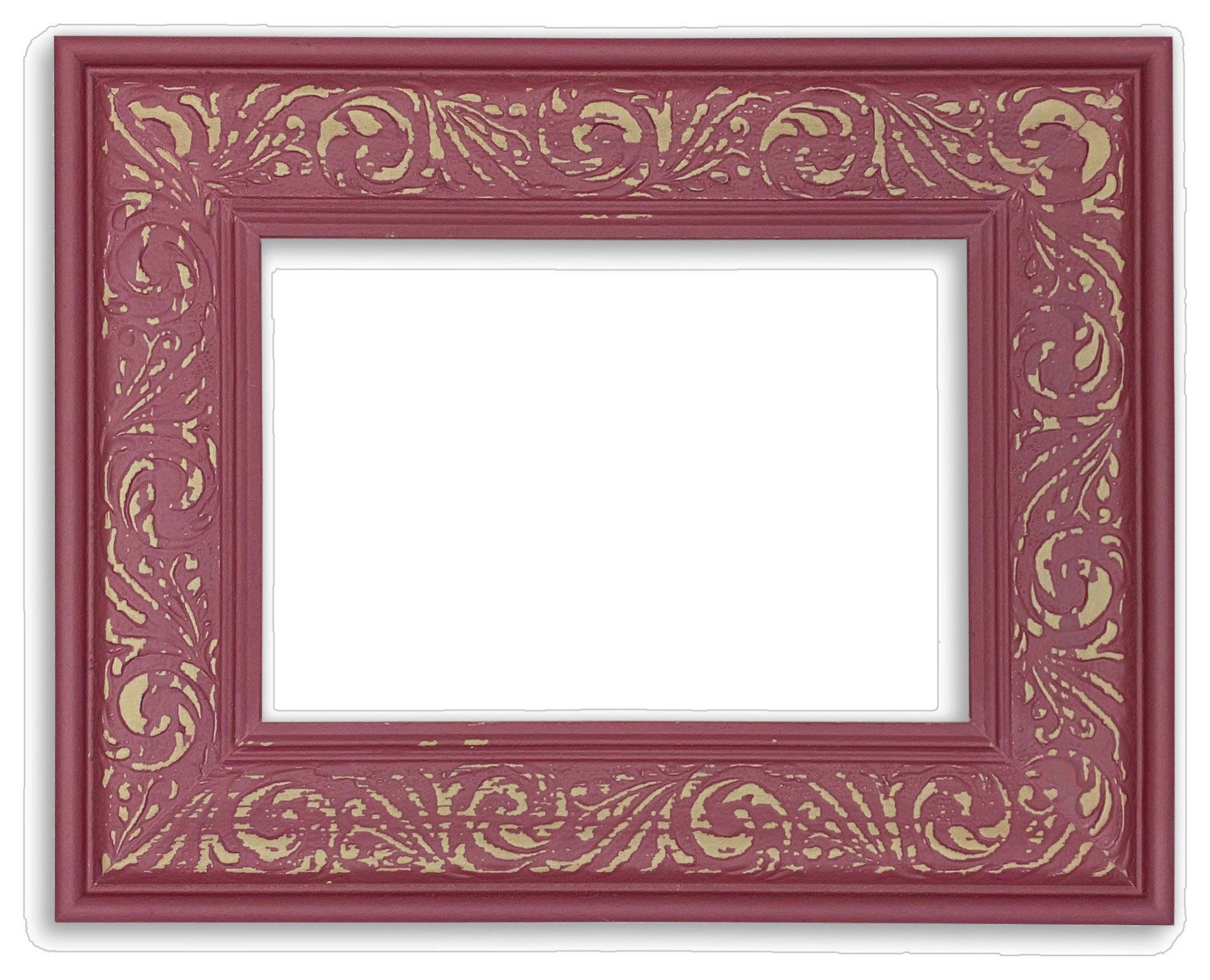 Modern Baroque 1.875" Wide Solid Wood Picture Frame, 6"x9" - French ...