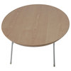 LeisureMod Rossmore Oval Coffee Table With White Steel Frame ...