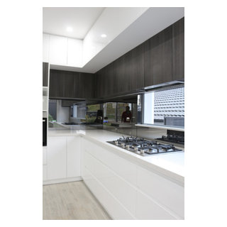 white kitchen handless drawers - Modern - Kitchen - Sydney - by Kitchen ...