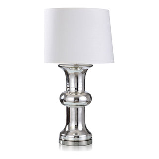 StyleCraft Dann Foley Lifestyle Glass Table Lamp With Chrome Finish ...