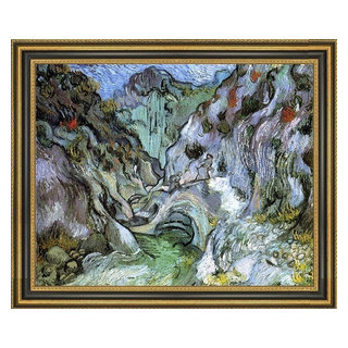 Vincent Van Gogh Ravine Framed Canvas Print, 20"x25" - Traditional ...