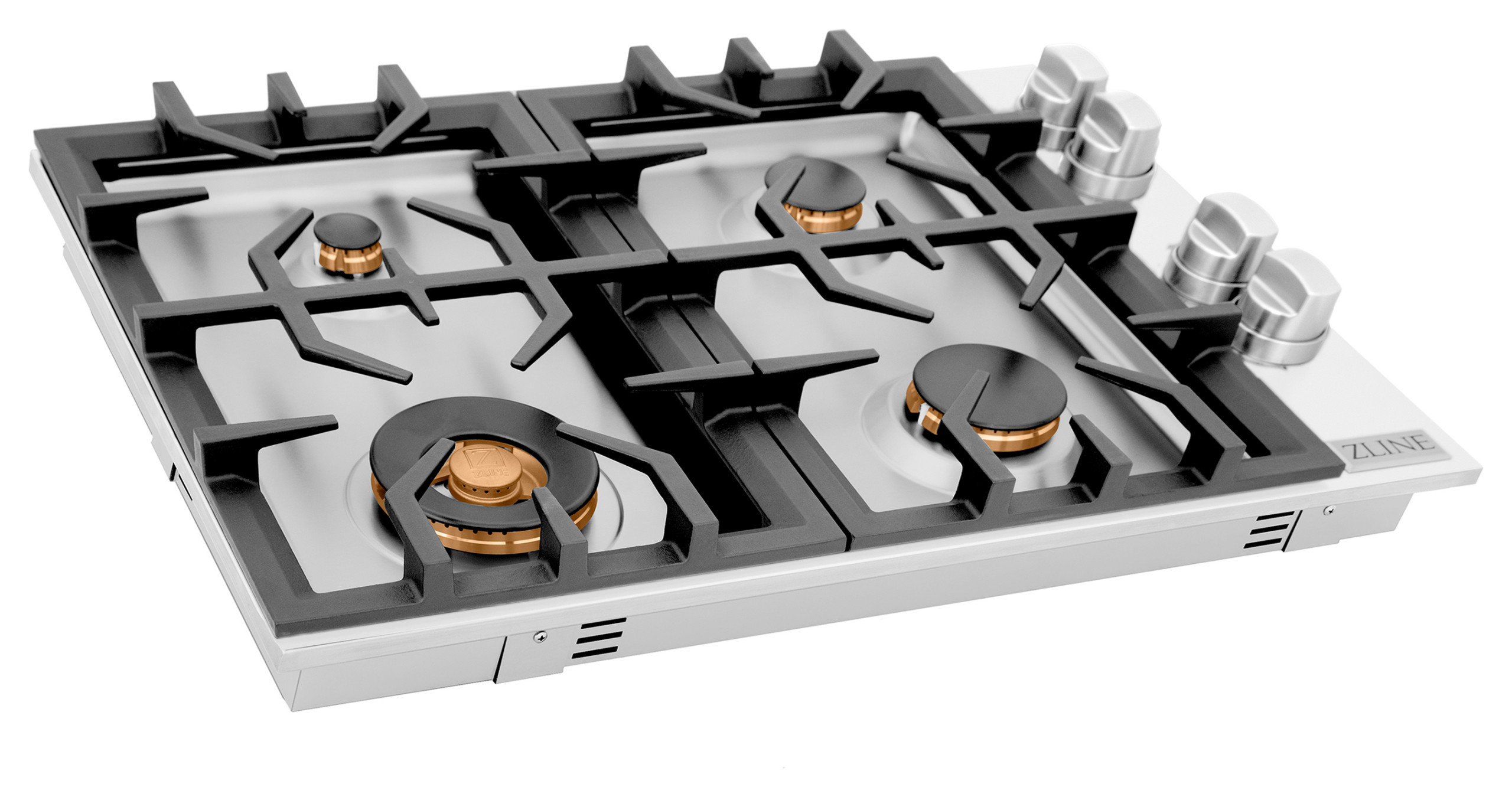 ZLINE 30 In. Dropin Cooktop With 4 Gas Brass Burners, RC-BR-30 - Modern ...