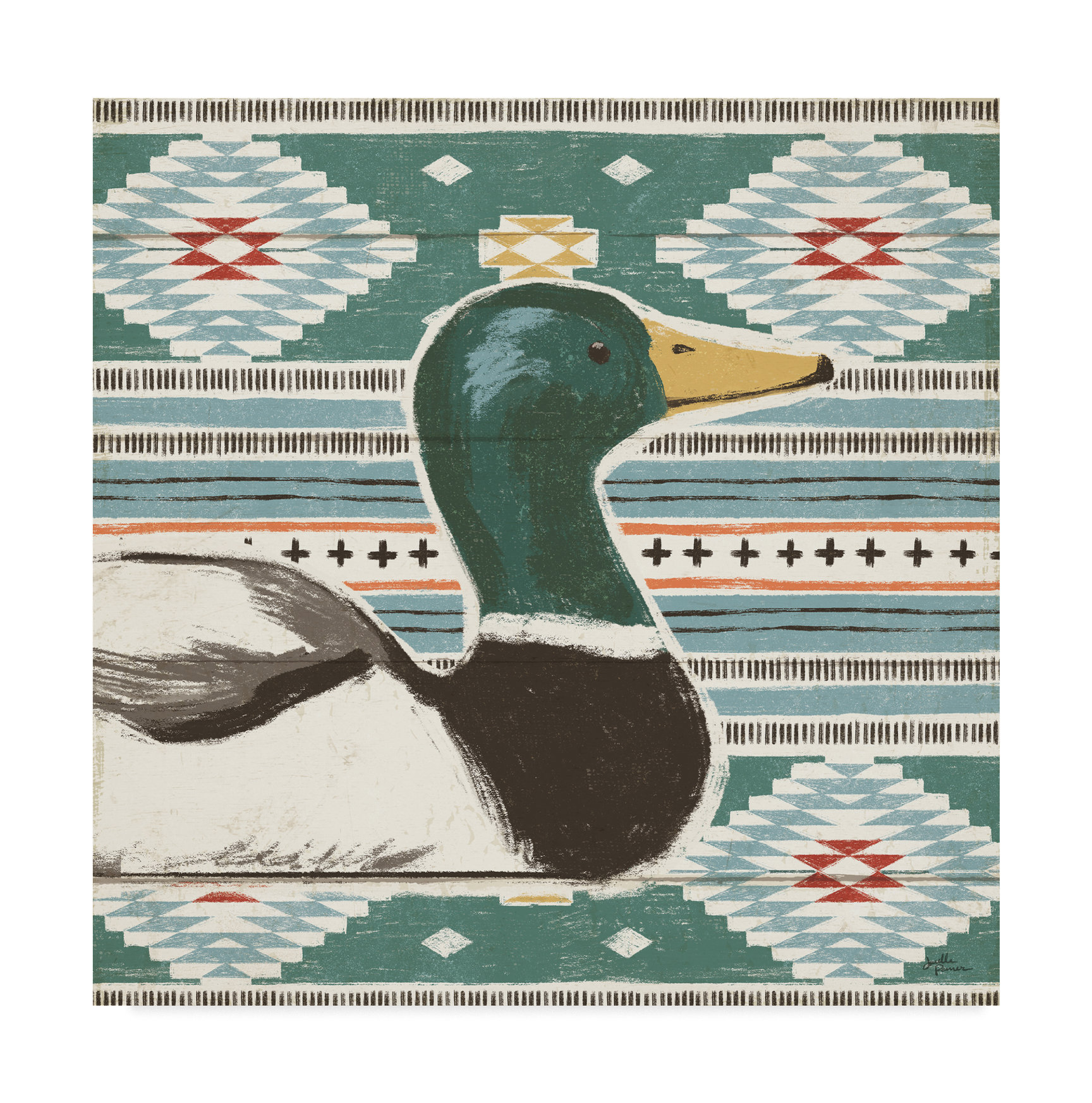 Janelle Penner 'VIntage Lake VIII' Canvas Art, 18"x18" - Southwestern ...