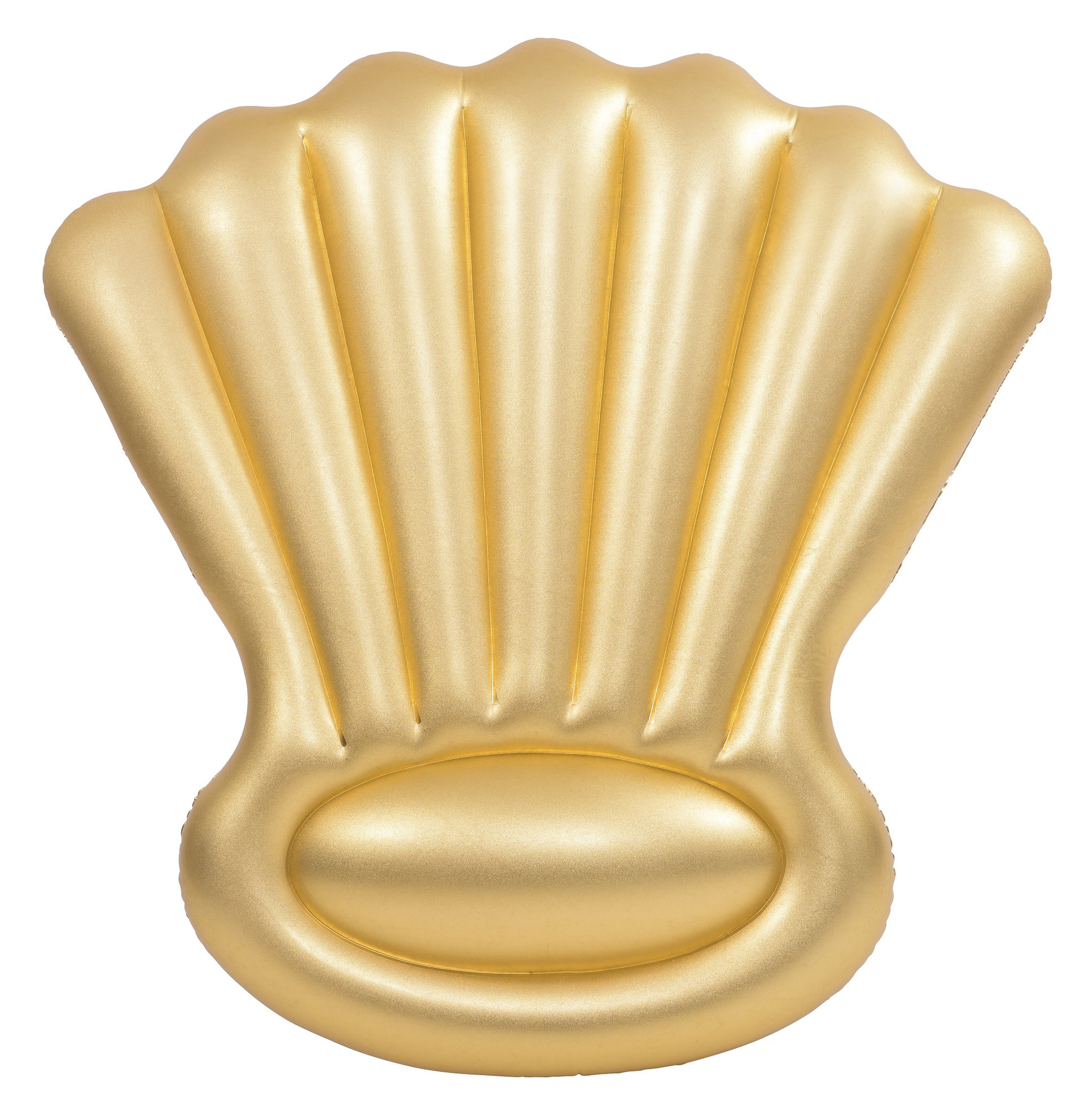 Inflatable Gold Colored Shell Shaped 1-Person Swimming Pool Float 63 ...