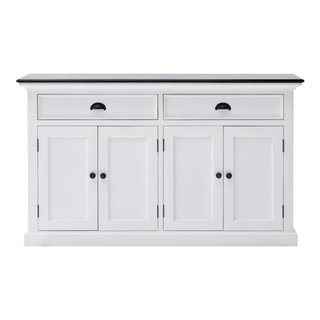 Modern Farmhouse Black and White Buffet Server - Buffets And Sideboards ...