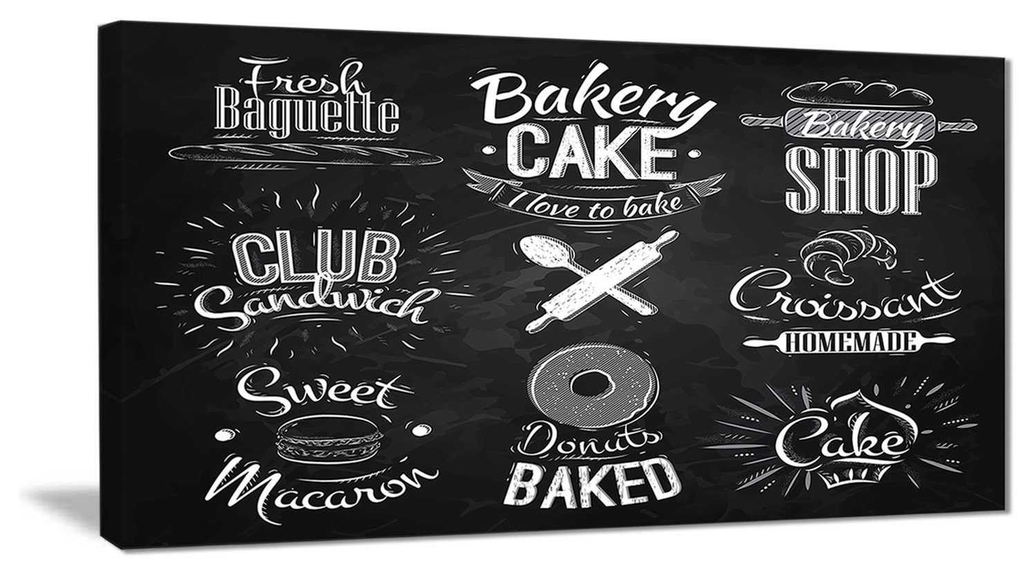 "Bakery Characters" Digital Art Canvas Art Print, 40"x20 ...