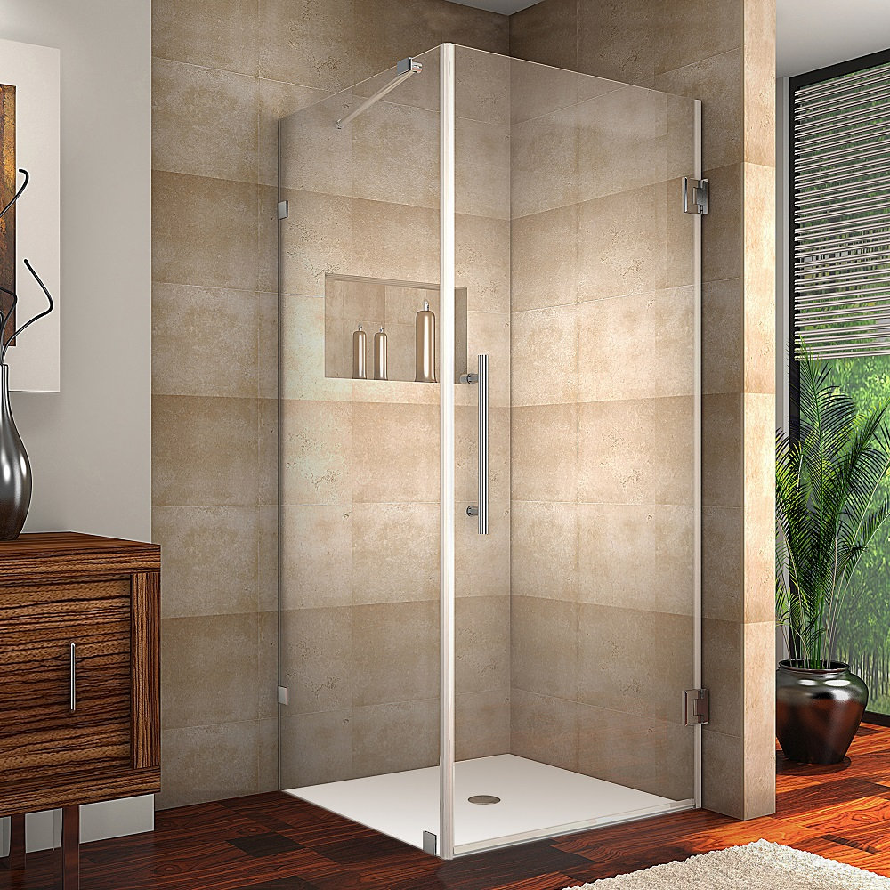 Aston Aquadica Frameless Square Shower Enclosure, Chrome, 36"x36"x72 ...