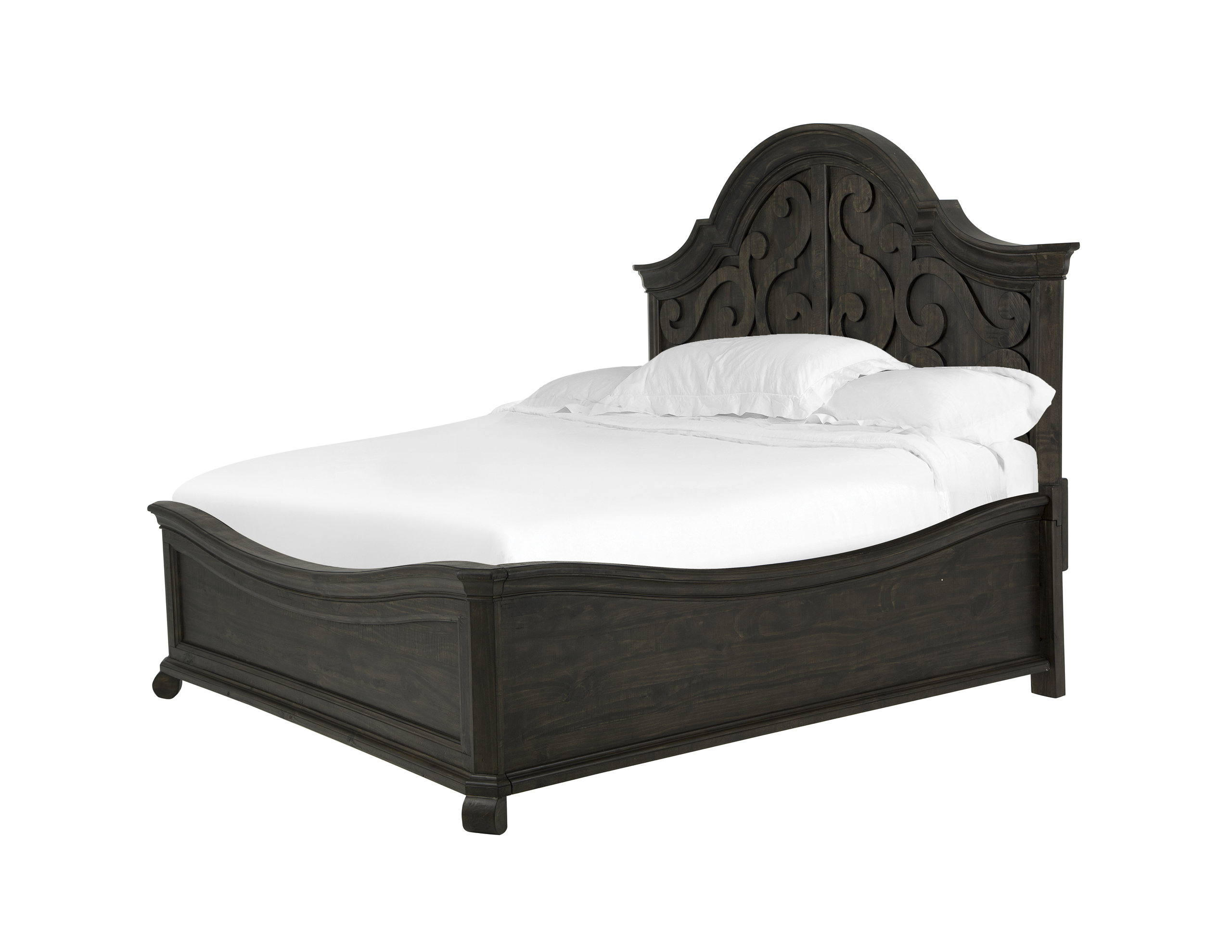 Complete Shaped Panel Bed, King - Rustic - Platform Beds - by Magnussen ...
