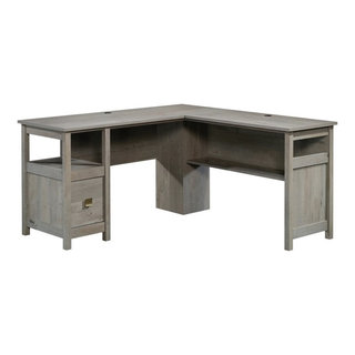 UrbanPro L-shaped Farmhouse Engineered Wood Writing Desk in Mystic Oak ...