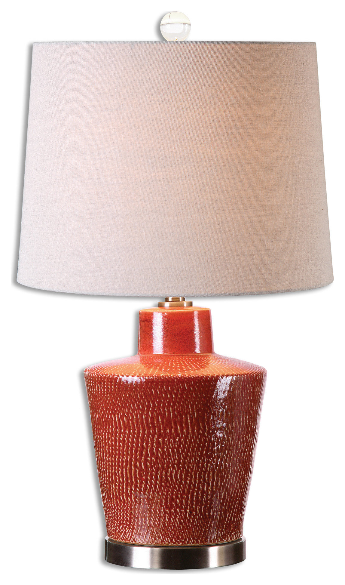 Uttermost Cornell Table Lamp, Brick Red - Contemporary - Table Lamps ...