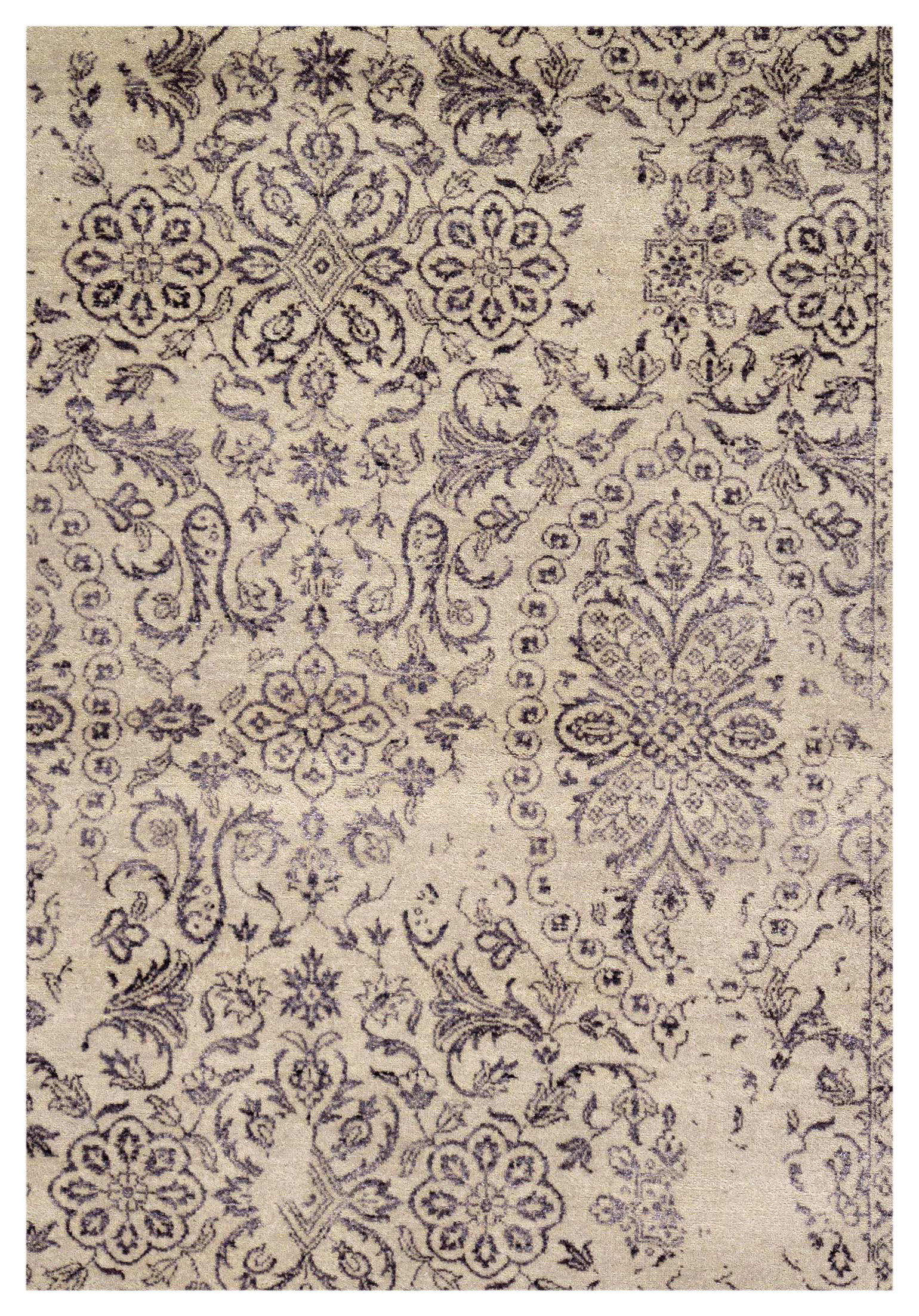 Ivory Erased Modern Rug 6'x9' - Contemporary - Area Rugs - by Pasargad ...