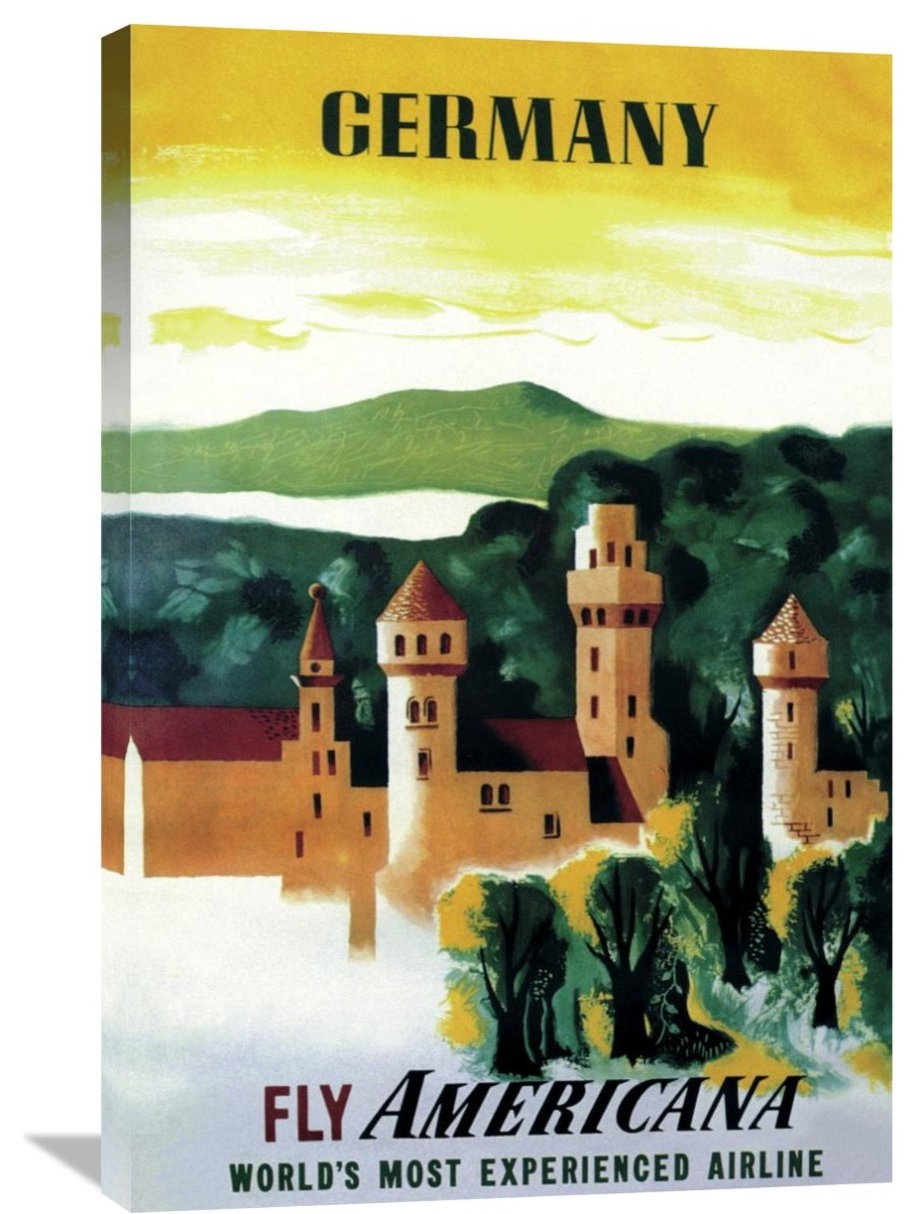 "German Castle" Stretched Canvas Giclee, 16"x24", 24"x36" - Traditional ...