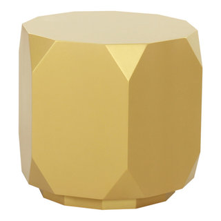Pasargad Home Modern Selva Side Table, Gold - Contemporary - Side ...