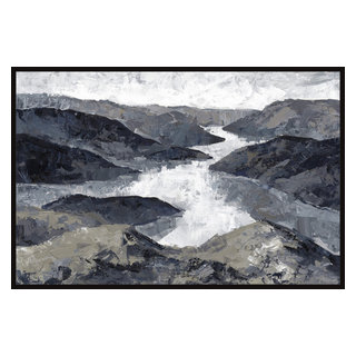 "Flow Like a Great River" Floater Framed Painting Print on Canvas ...