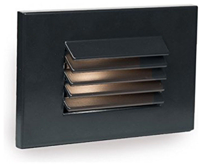 LED Low Voltage Horizontal Louvered Step and Wall-Light 2700K, Black ...