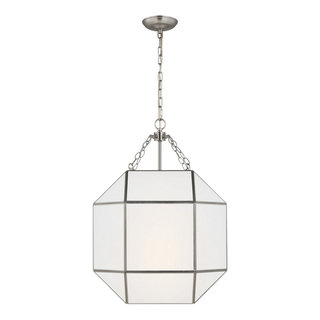 Morrison 3-Light Lantern, Brushed Nickel - Transitional - Pendant ...