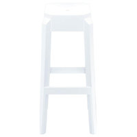 Fox Polycarbonate Bar Stool Glossy White - Contemporary - Outdoor Bar ...